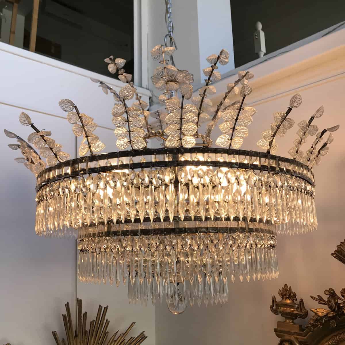 Grand lustre En Cristal - Les Puces de Paris Saint-Ouen